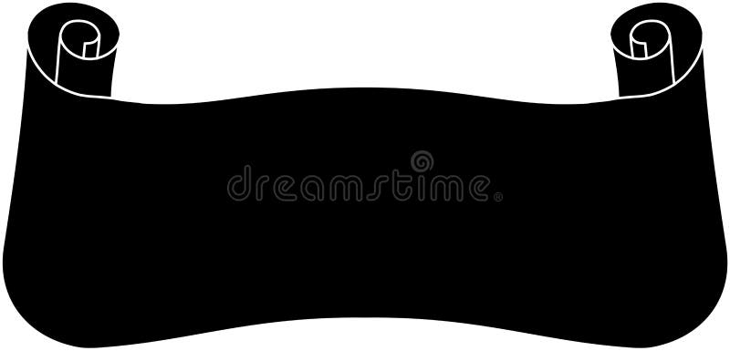 Black Paper Title scroll stock vector. Illustration of history - 195026878