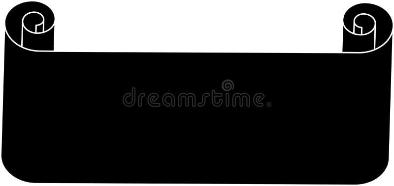 Black Paper Title scroll stock vector. Illustration of scroll - 195026884
