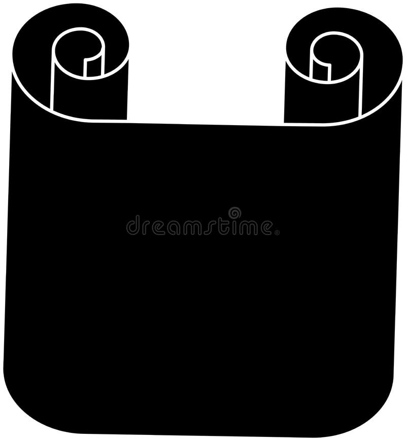 Black Paper Title scroll stock vector. Illustration of landscape ...