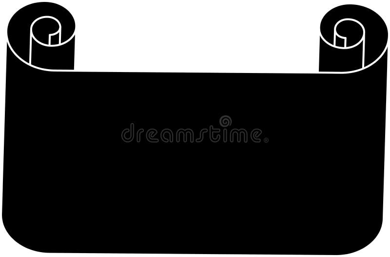 Black Paper Title scroll stock vector. Illustration of japan - 195026886
