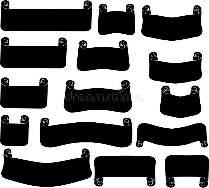 Old Paper Title scroll set stock vector. Illustration of paper - 195026997