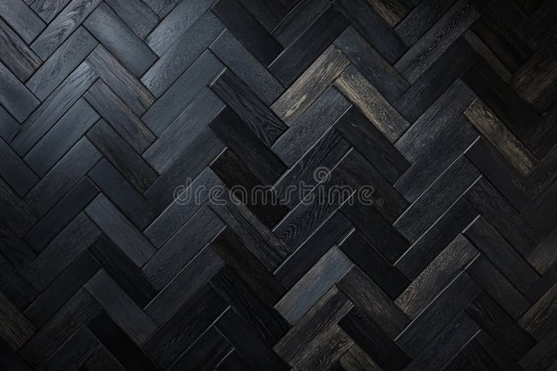 Black Parquet Floor with Herringbone Pattern, Top View. Stock Image ...