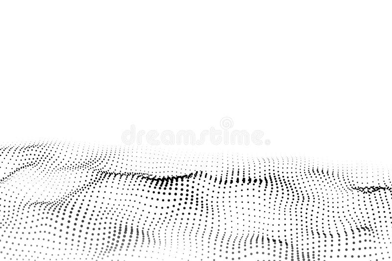 3D Rendering Black Particles on Black Background Stock Illustration ...