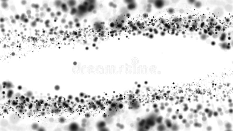 Black Particles or Bokeh on a White Background. Modern Computer ...