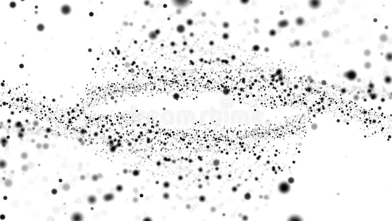 Black Particles or Bokeh on a White Background. Modern Computer ...