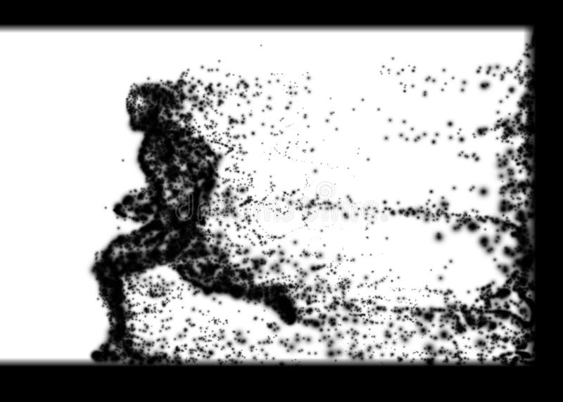 Black Particles Composed Runner. Abstract Vector Design. Stock Vector ... Black Particles Composed Runner. Abstract Vector Design. Stock Vector ...