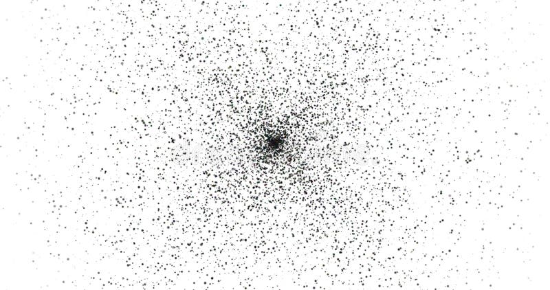 Particles Explosion Animation Mixing Over Black Background Stock ...