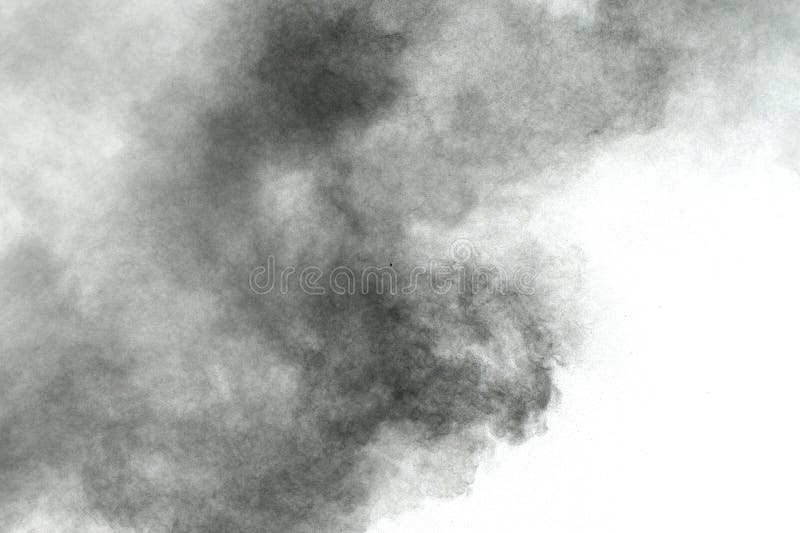 Black Particles Splattered on White Background. Black Powder Dust ...
