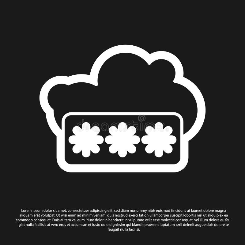 Black Password Protection and Safety Access Icon Isolated on ...