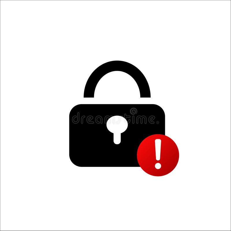 Black Password with with Red Exclamation Mark Stock Vector ...
