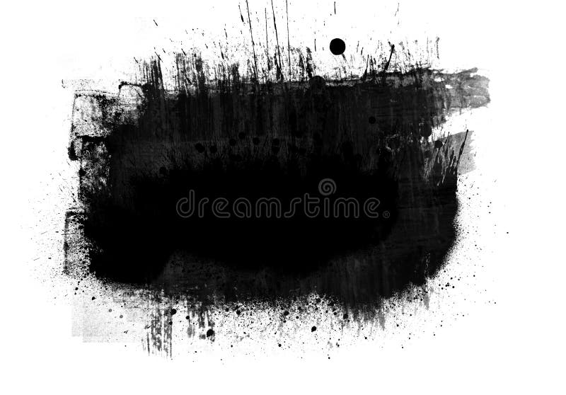Black Patch Graphic Color Brush Strokes Effect on White Color ...