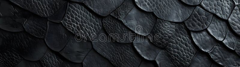 Black Leather Scales Pattern Texture Background Stock Illustration ...