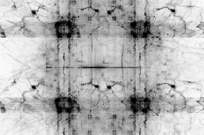 Black Pattern of Crooked Waves and Strokes on a White Background. Stock ...