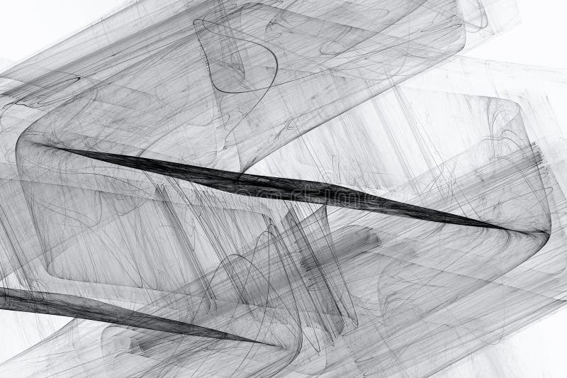 Black Pattern of Crooked Waves on a White Background. Stock ...