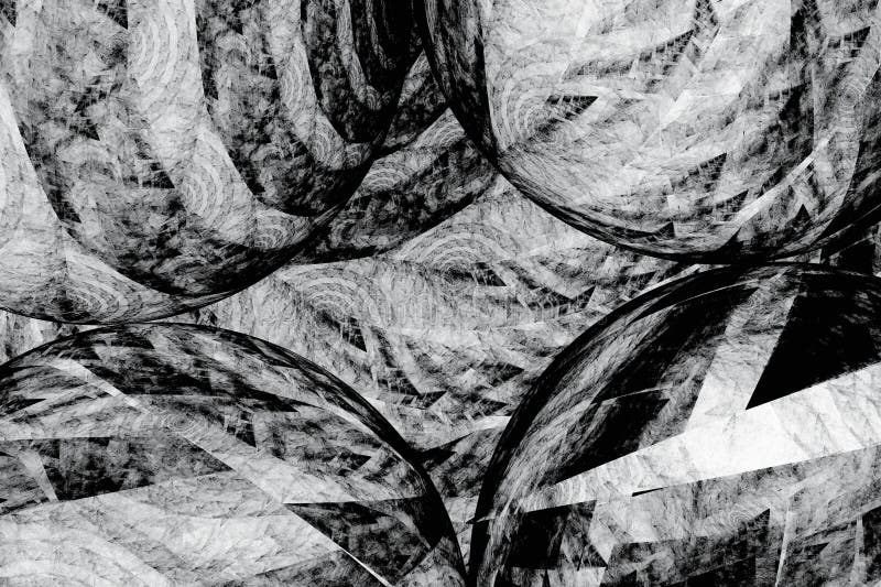 Black Pattern of Crooked Waves on a White Background. Stock ...