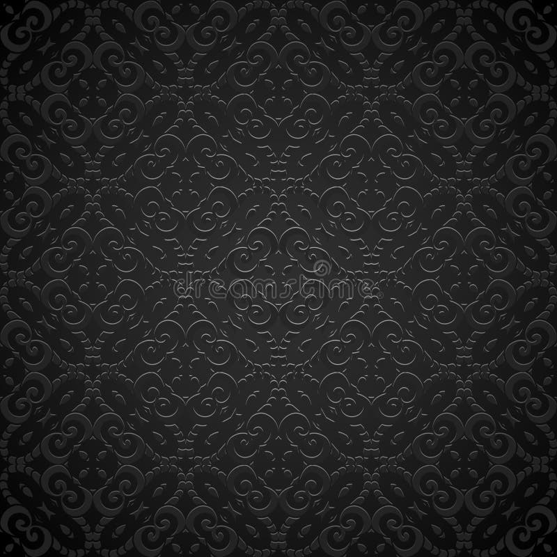 Vintage black pattern stock vector. Illustration of ancient - 87277518