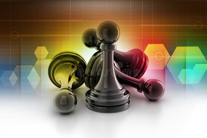 Black pawn isolated stock illustration. Illustration of detail - 42248475