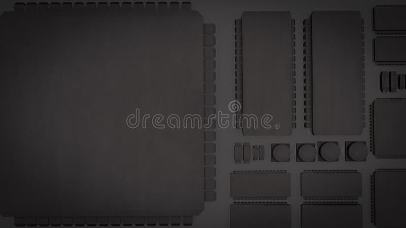 The Black PCB Board for it To Technology Concept 3d Rendering Stock ...