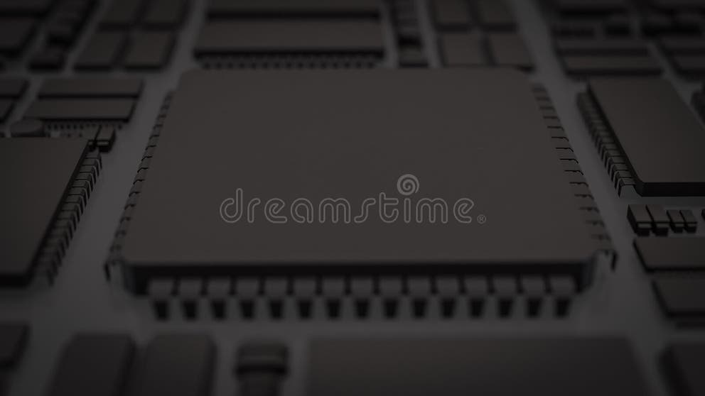 The Black PCB Board for it To Technology Concept 3d Rendering Stock ...