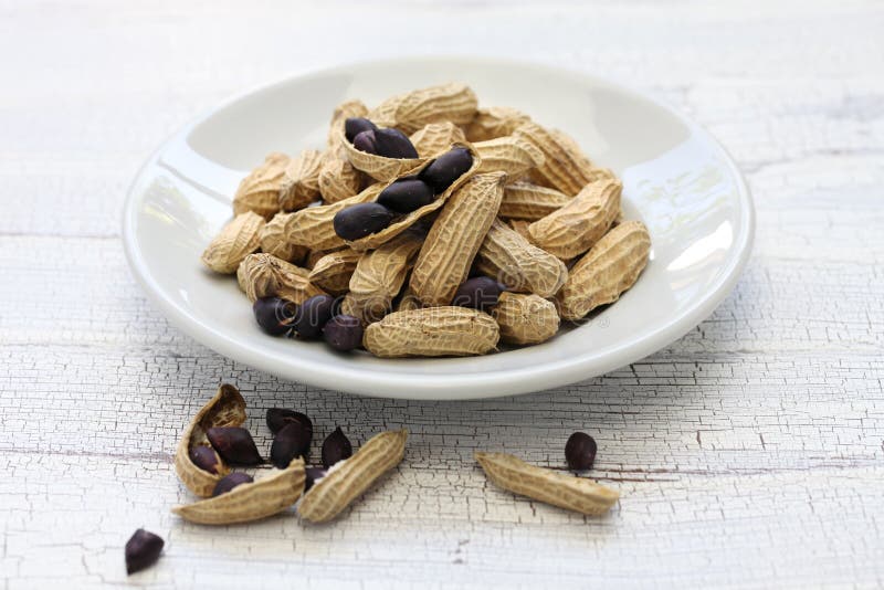 Black peanuts stock image. Image of opened, roasted, shell - 73378421