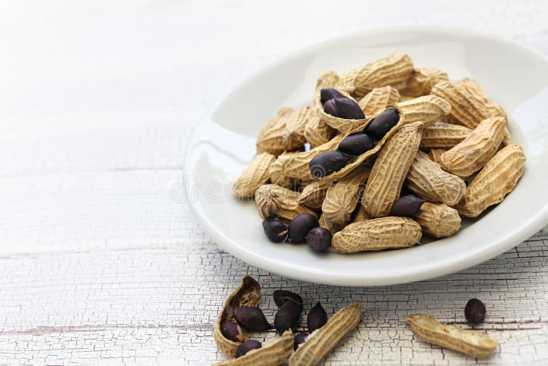 Black peanuts stock image. Image of opened, roasted, shell - 73378421