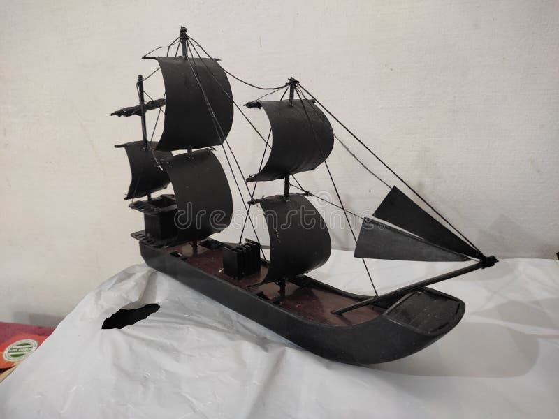 Black pearl pirate ship stock photo. Image of mast, lighting - 267429312