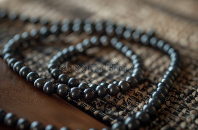 Black pearl strands stock photo. Image of decoration - 314822318