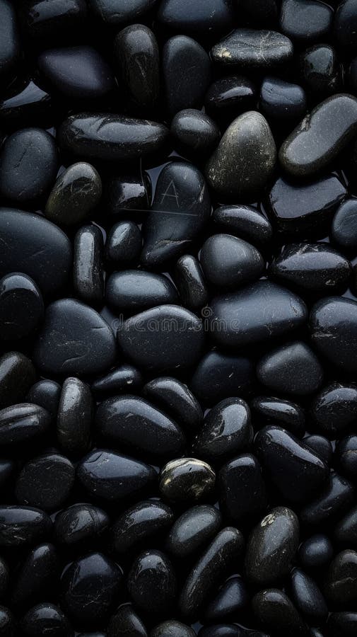 Black pebbles background stock illustration. Illustration of crystal ...