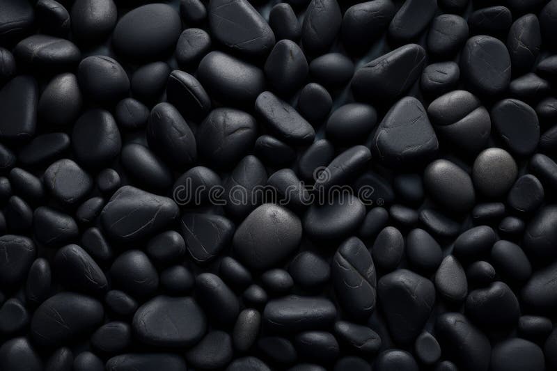 Black Pebbles or Smooth Rocks Pattern Background Stock Image - Image of ...