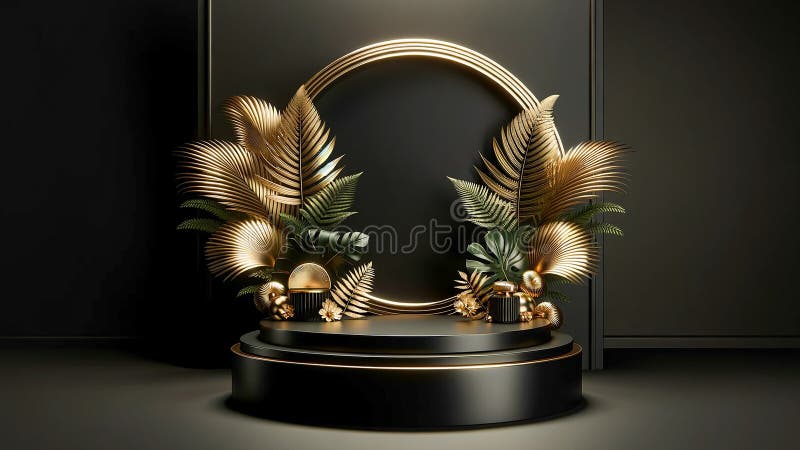 Black Pedestal Situated on a Matching Black Background,sophisticated ...