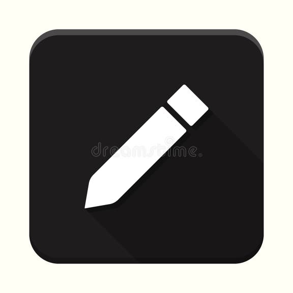 Black pen app icon stock illustration. Illustration of write - 373684314