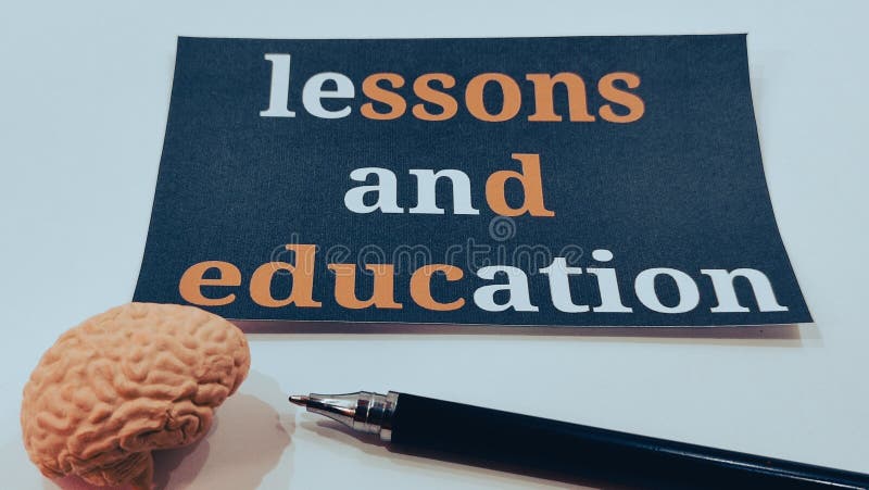 Black Pen, Brain Replica and Red and White Writing & X22;lesson and ...