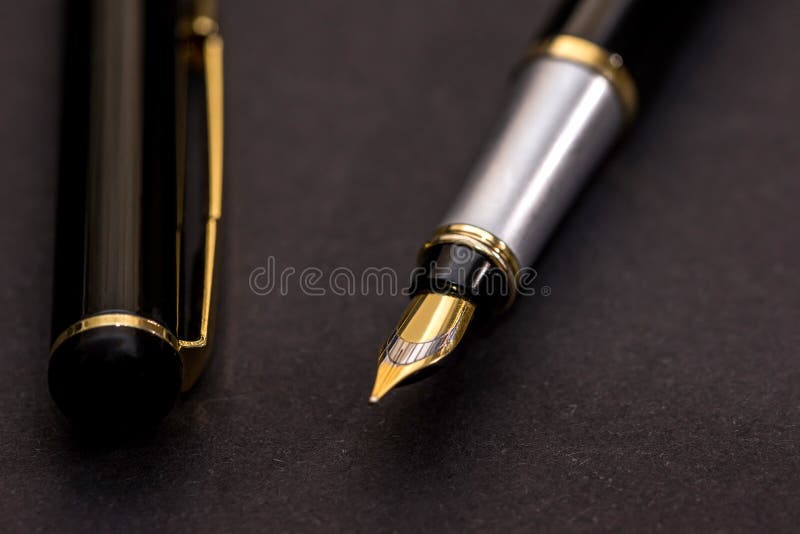 Black pen close up stock image. Image of ballpoint, writing - 129116501
