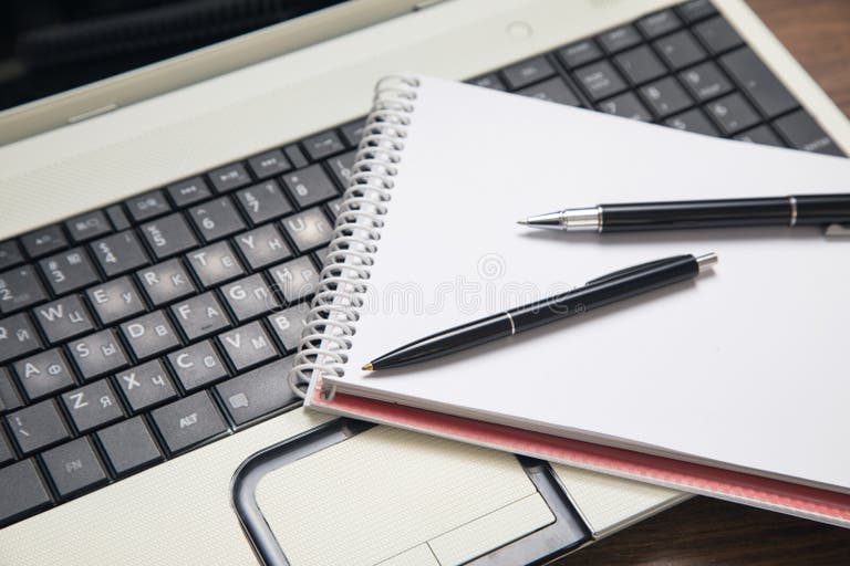 Black Pen on the Computer Keyboard Stock Photo - Image of black, keypad ...