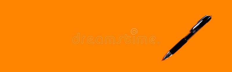 Black pen with shadow stock photo. Image of overhead - 197523094