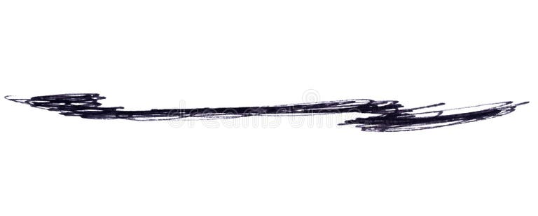 Black Pen Stroke on White Background Abstract Doodle Scribble Underline ...