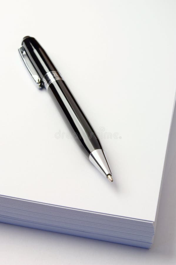 Black pen and white paper stock image. Image of shiny - 21136247