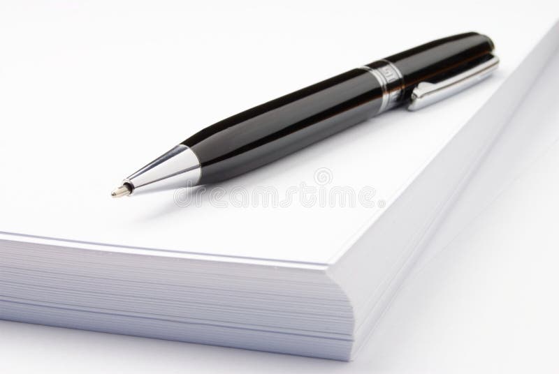 Black pen and white paper stock image. Image of shadow - 21136249