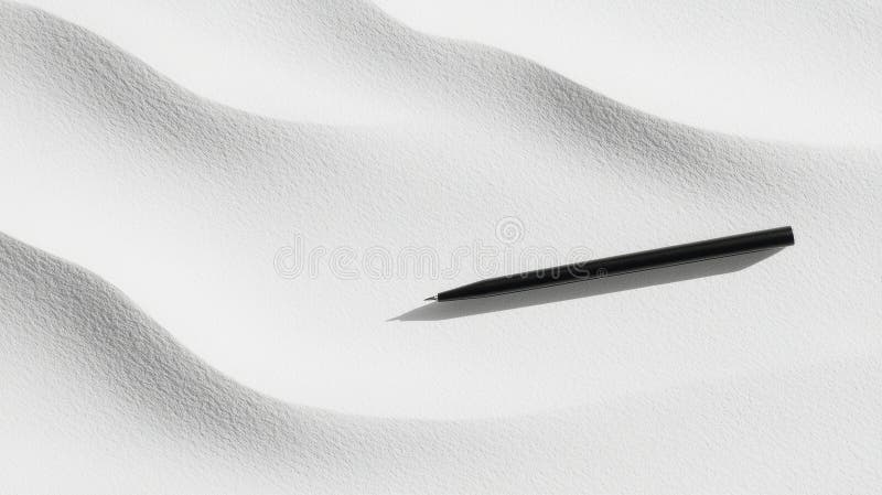 A Black Pen on a White Sandy Beach. Stock Photo - Image of black ...