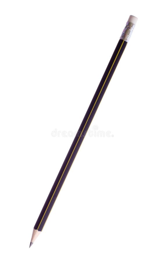 Black pencil stock photo. Image of eraser, black, long - 11964650