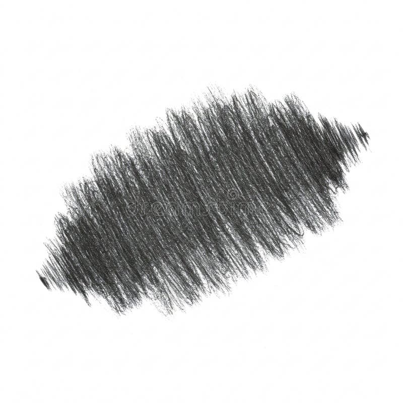 Black Pencil Stroke Isolated on White Background Stock Illustration ...