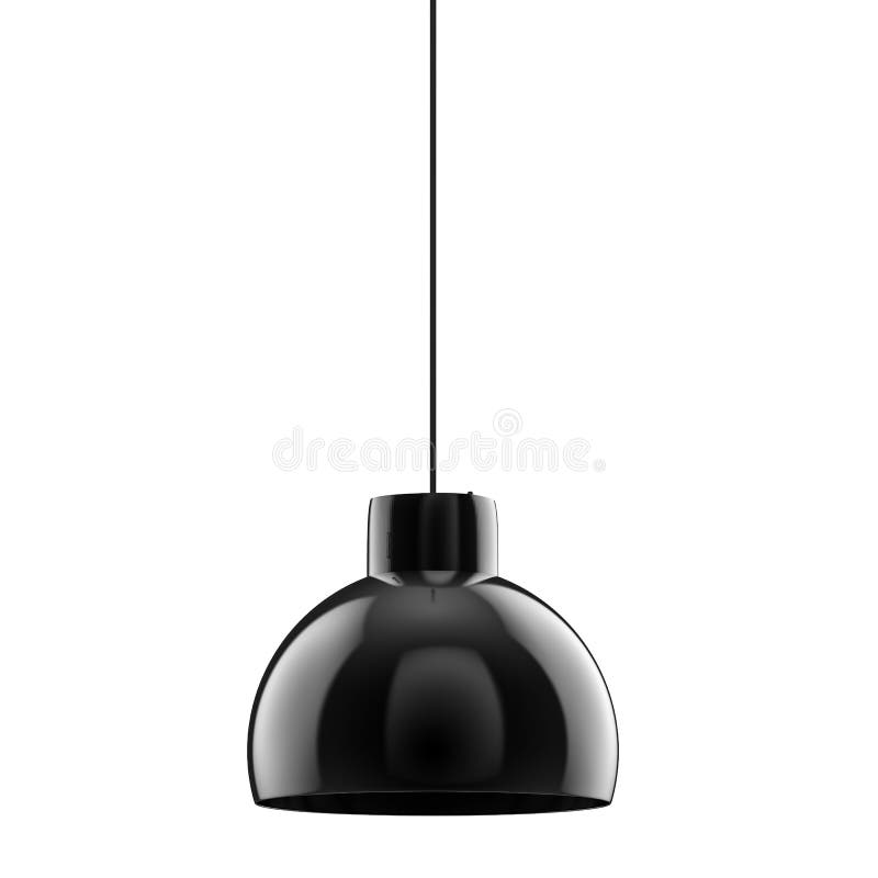 Black pendant lamp stock illustration. Illustration of shiny - 102617114