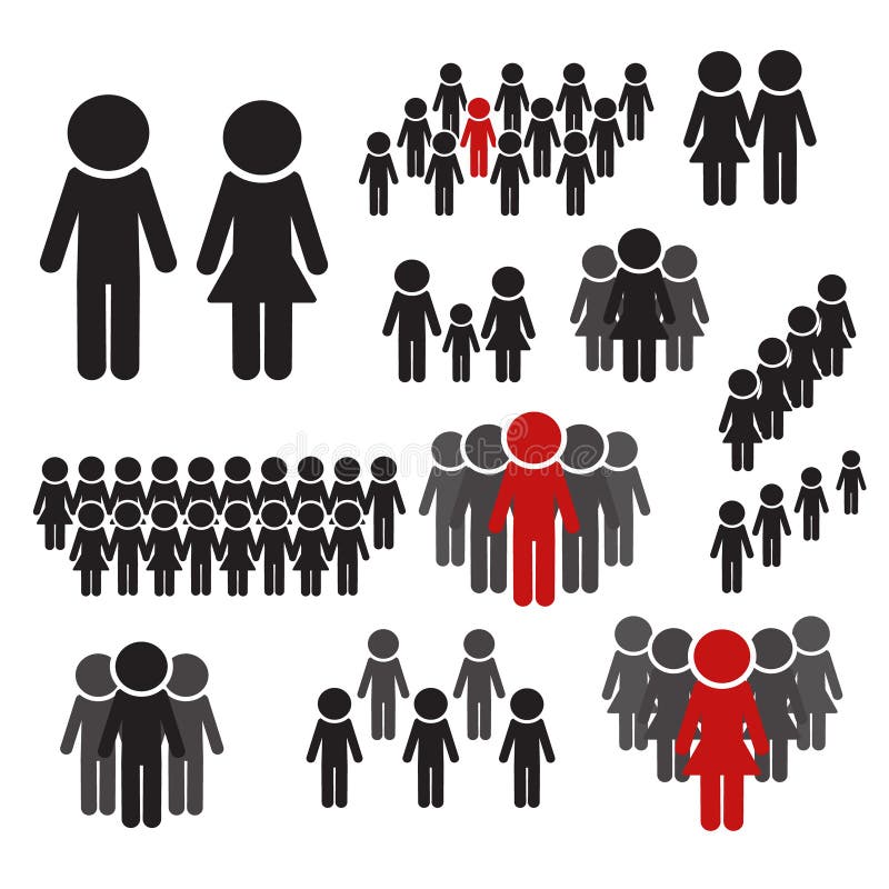 Black People Icon Work Group Team Vector Stock Vector - Illustration of ...