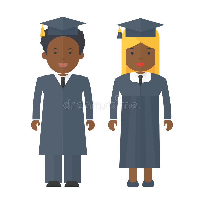 Black people professors stock vector. Illustration of degree - 93368400