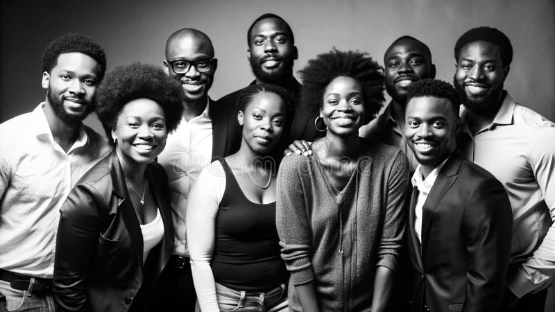 Black people team stock illustration. Illustration of working - 331854052