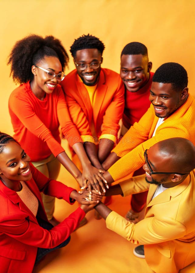 Black people team stock illustration. Illustration of team - 331854172