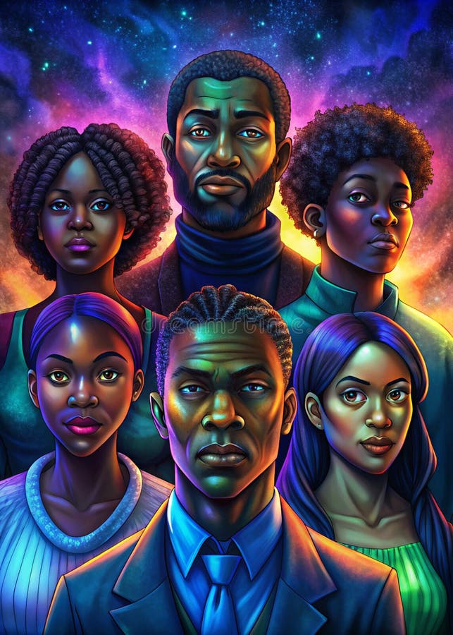 Black People Team Illustration Stock Illustration - Illustration of ...