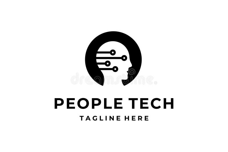 Black People Tech Logo stock vector. Illustration of human - 252584888