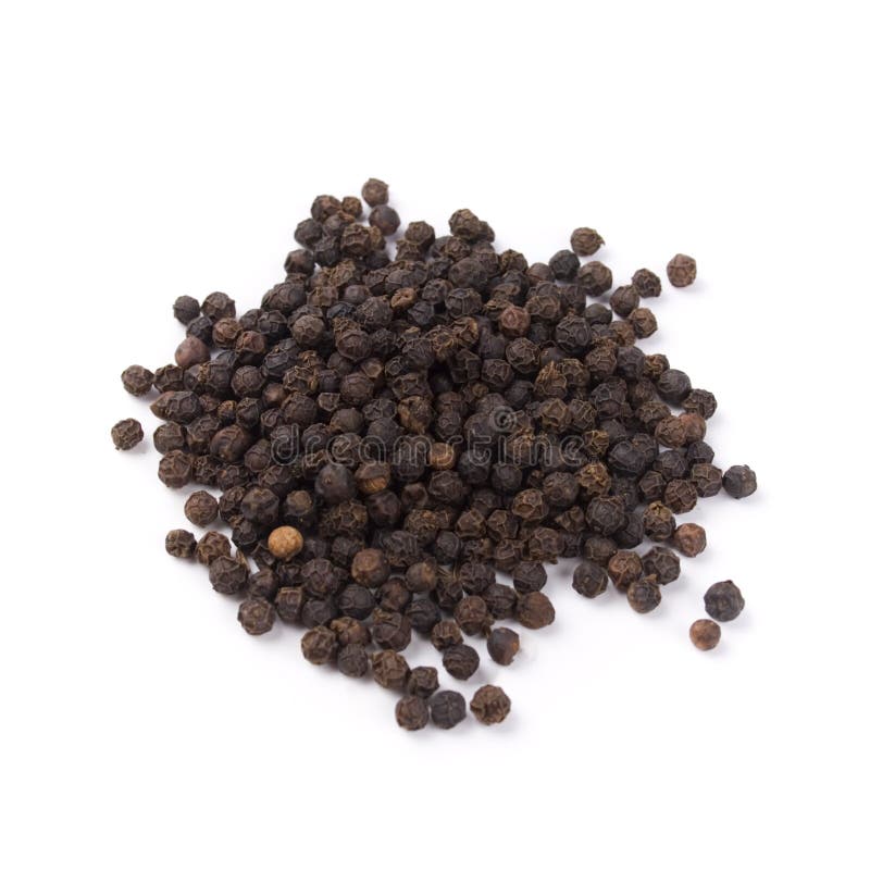 Whole Cracked and Ground Black Pepper Stock Photo - Image of dried ...