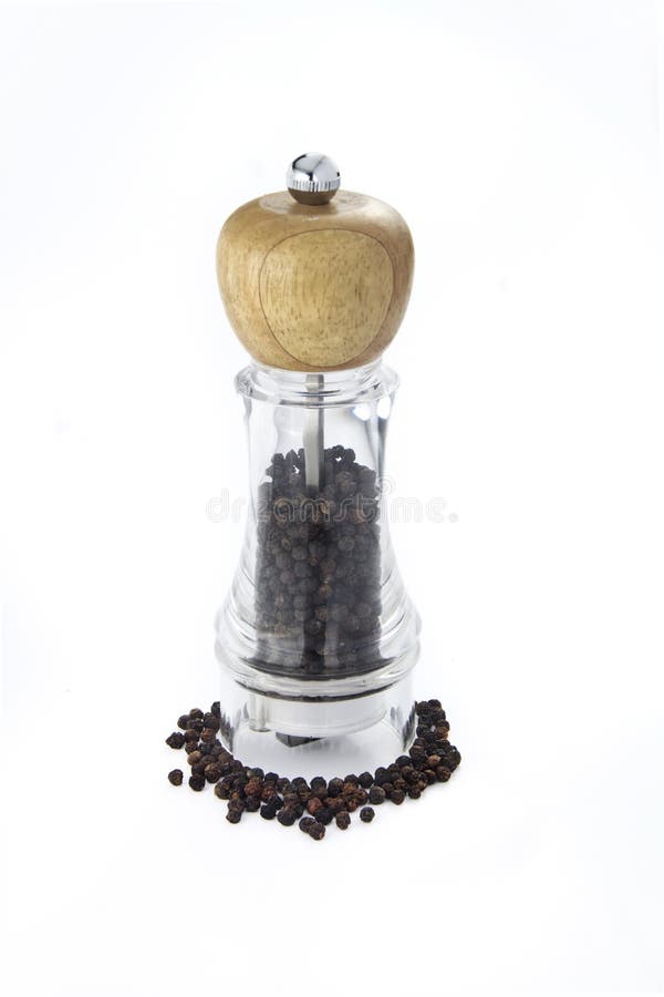 Black pepper with grinder stock photo. Image of food - 45099942
